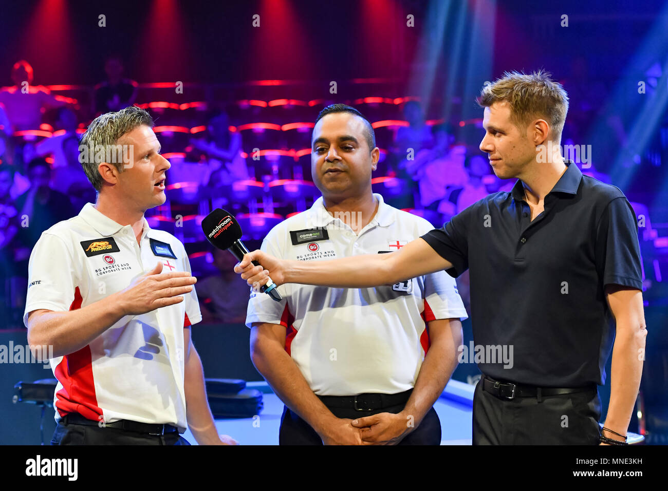 Shanghai, China. 16th May, 2018. England's Imran Majid and Mark Gray ...