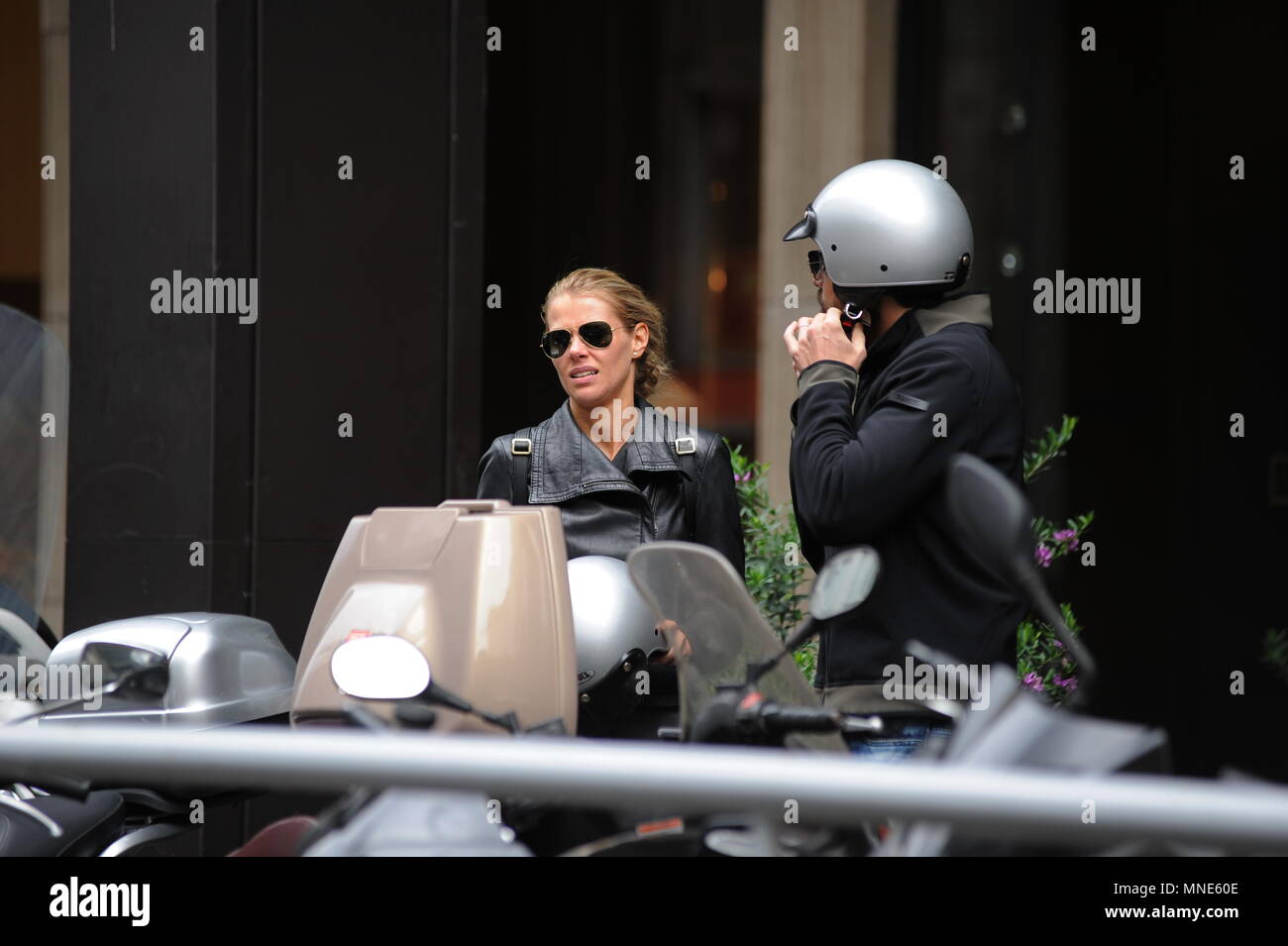 Milan, Simone Giancola and Veridiana Malmann on the motorbike Former ...