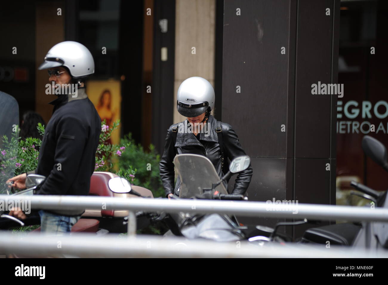 Milan, Simone Giancola and Veridiana Malmann on the motorbike Former ...