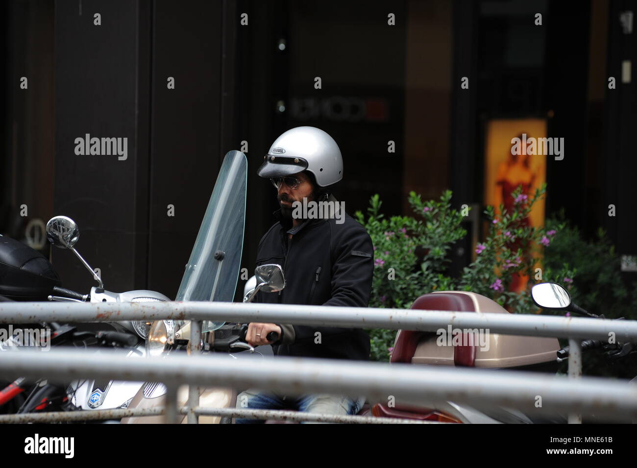 Milan, Simone Giancola and Veridiana Malmann on the motorbike Former ...