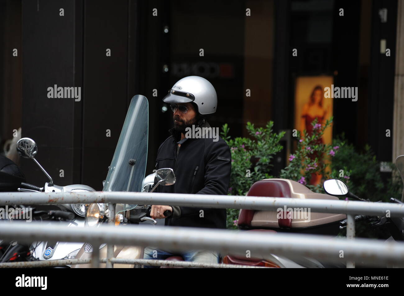 Milan, Simone Giancola and Veridiana Malmann on the motorbike Former ...