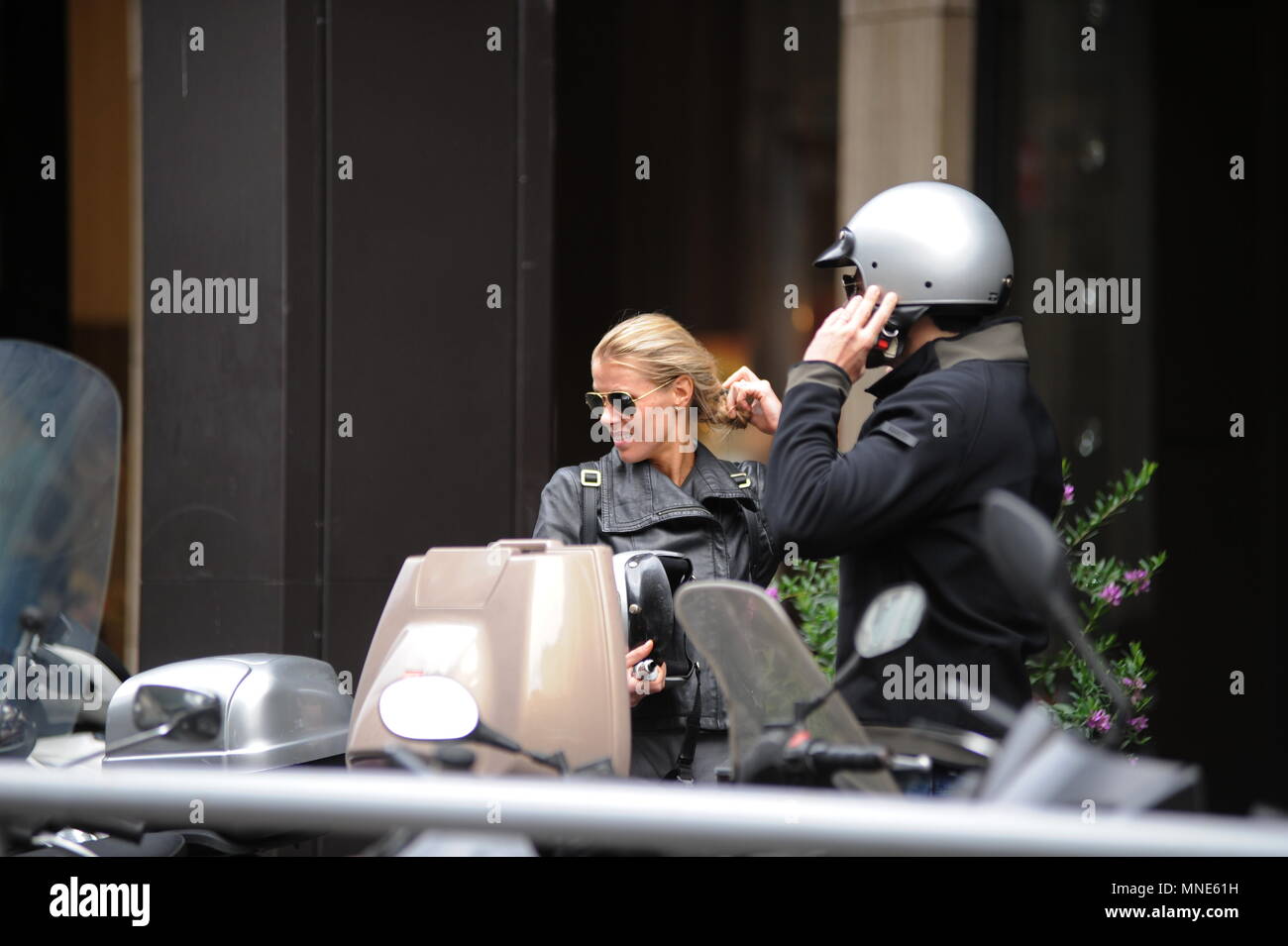 Milan, Simone Giancola and Veridiana Malmann on the motorbike Former ...