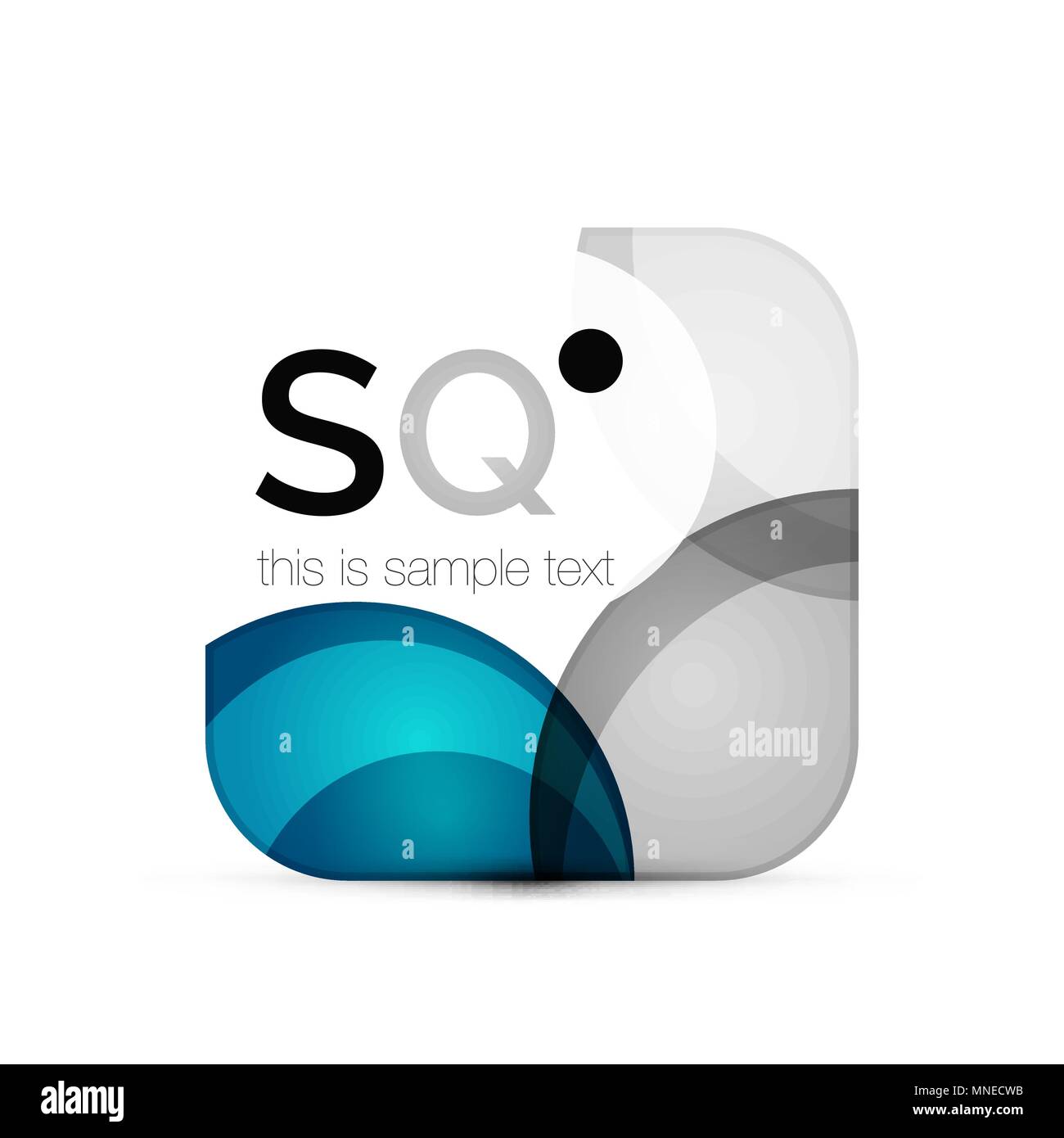 Vector square geometric abstract business emblem. Vector square ...