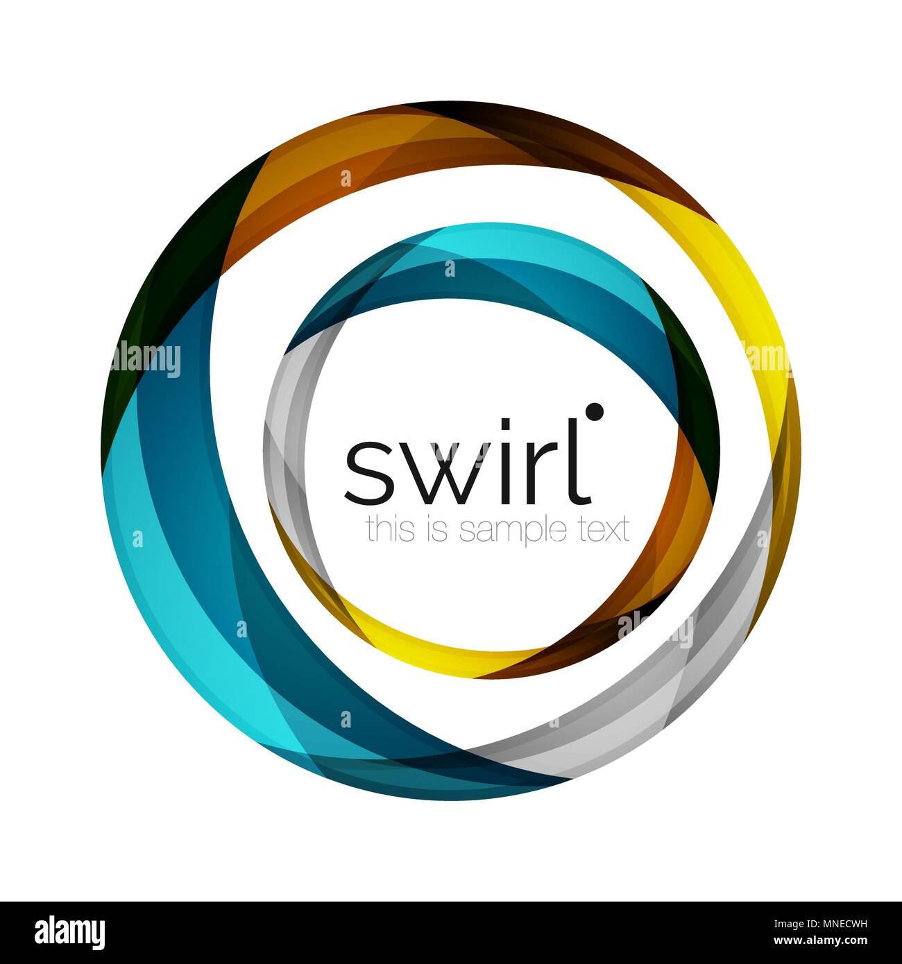 Digital techno swirl circle business icon. Digital techno swirl circle ...