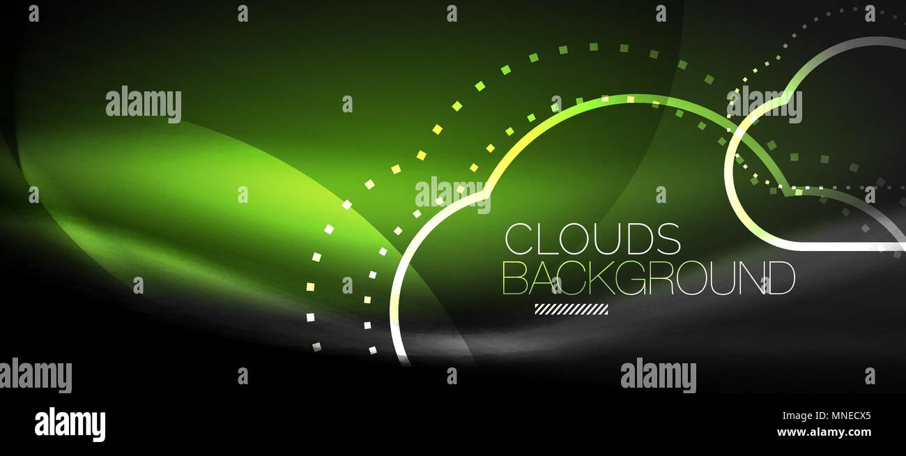 Vector cloud computing, storage concept. Vector cloud computing ...