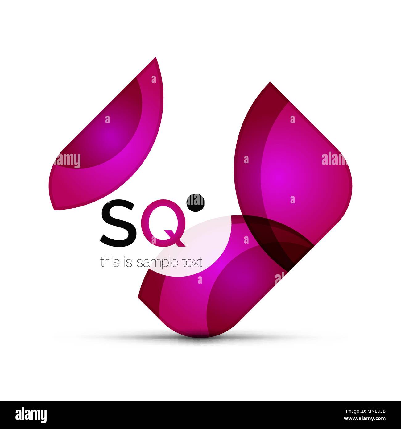 Vector square geometric abstract business emblem. Vector square ...