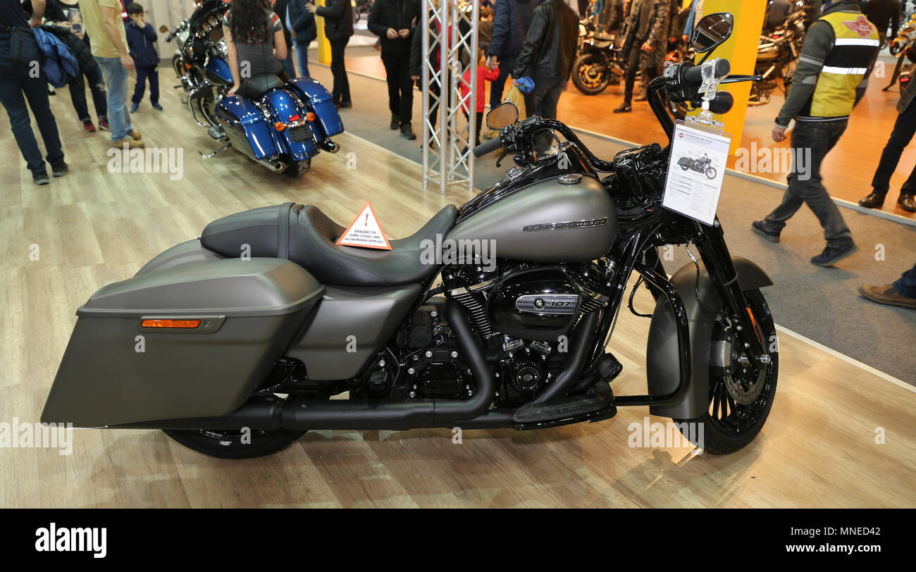 ISTANBUL, TURKEY - FEBRUARY 25, 2018: Harley-Davidson Motorcycle on ...