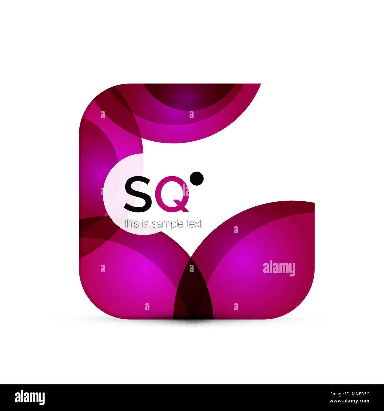 Vector square geometric abstract business emblem. Vector square ...