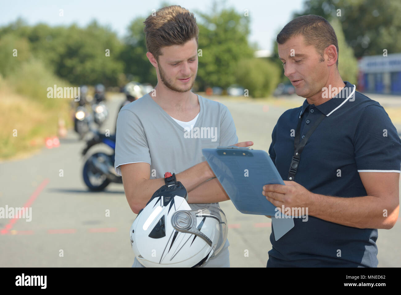 driving school track driving license Stock Photo - Alamy
