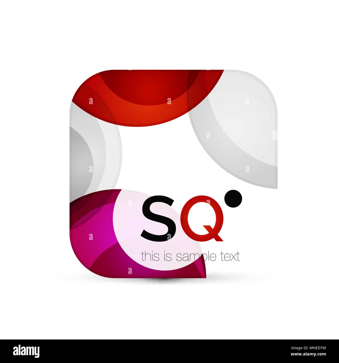 Vector square geometric abstract business emblem. Vector square ...