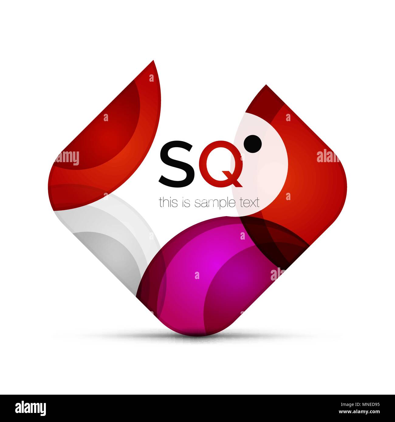 Vector square geometric abstract business emblem. Vector square ...