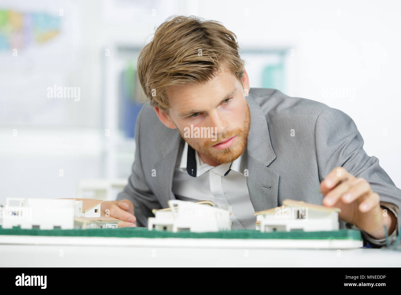 design studio architect working with his model Stock Photo - Alamy