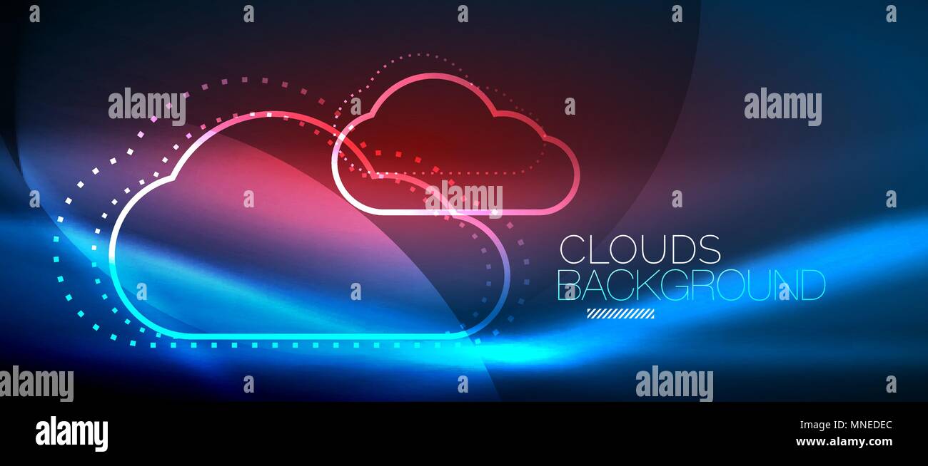 Vector cloud computing, storage concept. Vector blue cloud computing ...