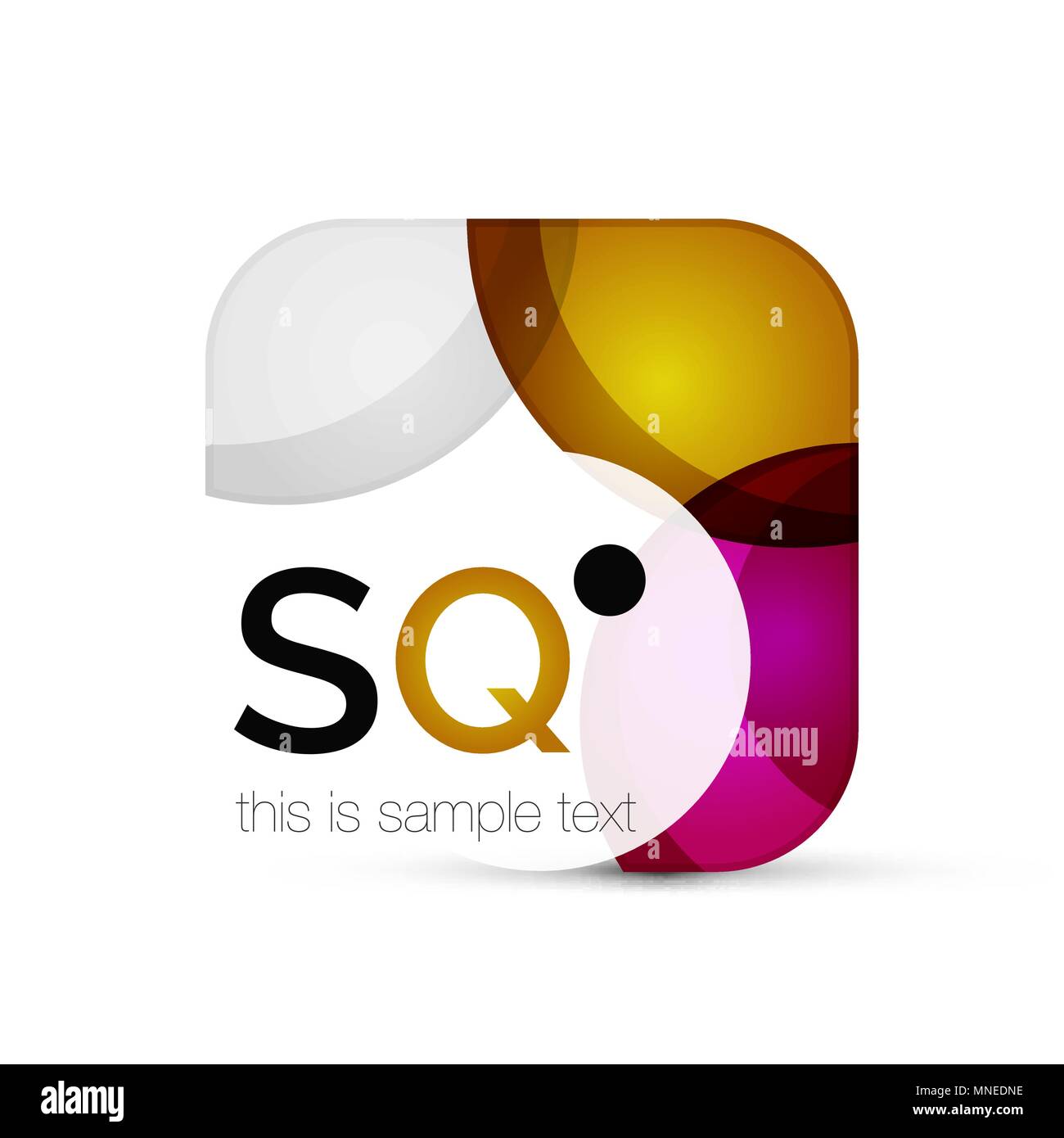Vector square geometric abstract business emblem. Vector square ...