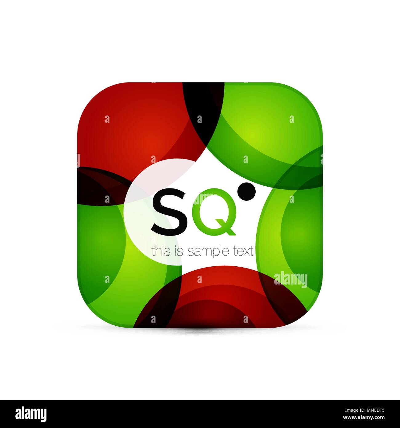 Vector square geometric abstract business emblem. Vector square ...