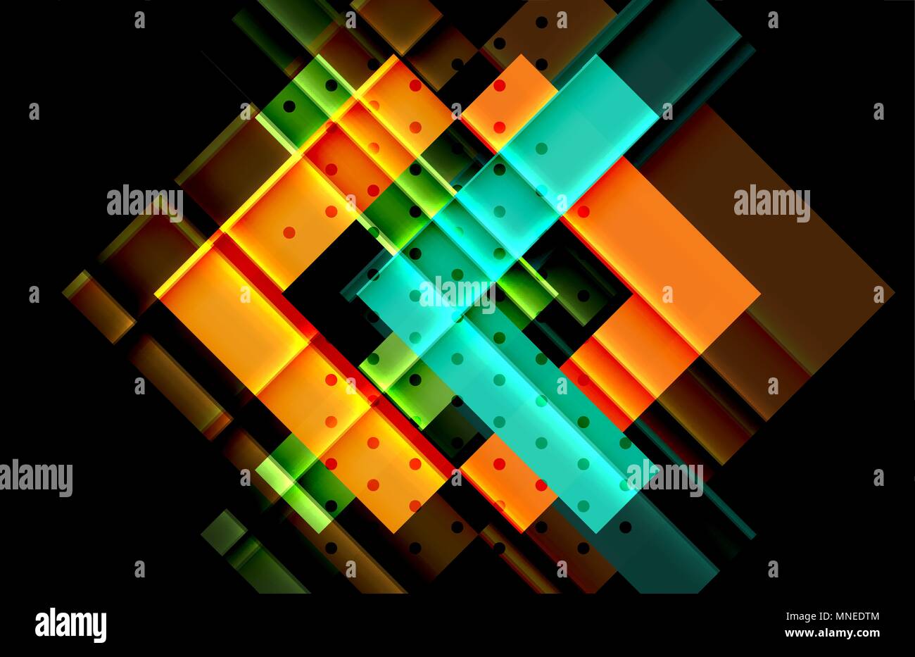 Colorful triangles and arrows on dark background. Colorful triangles ...