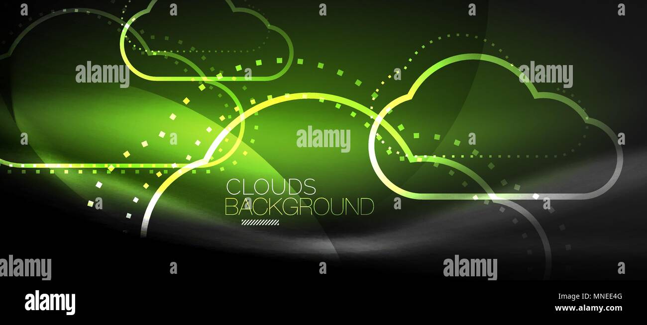 Vector cloud computing, storage concept. Vector cloud computing ...