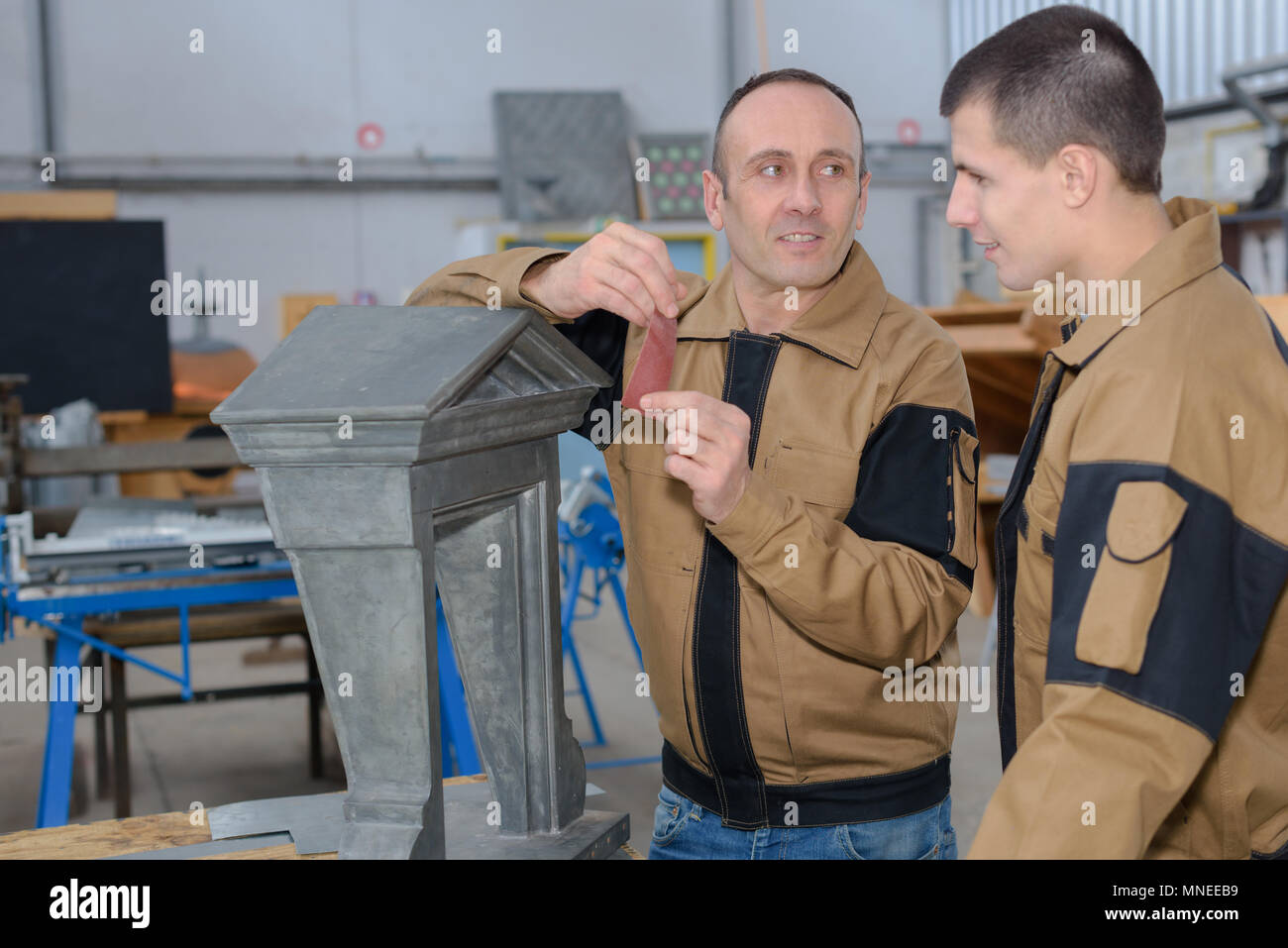 marble repair workers at a factory Stock Photo - Alamy
