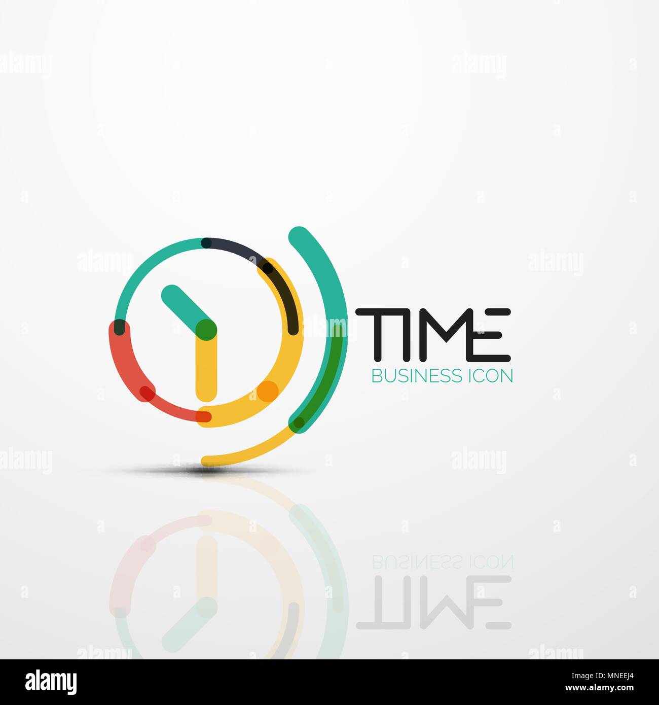 Vector abstract logo idea, time concept or clock business icon. Vector ...