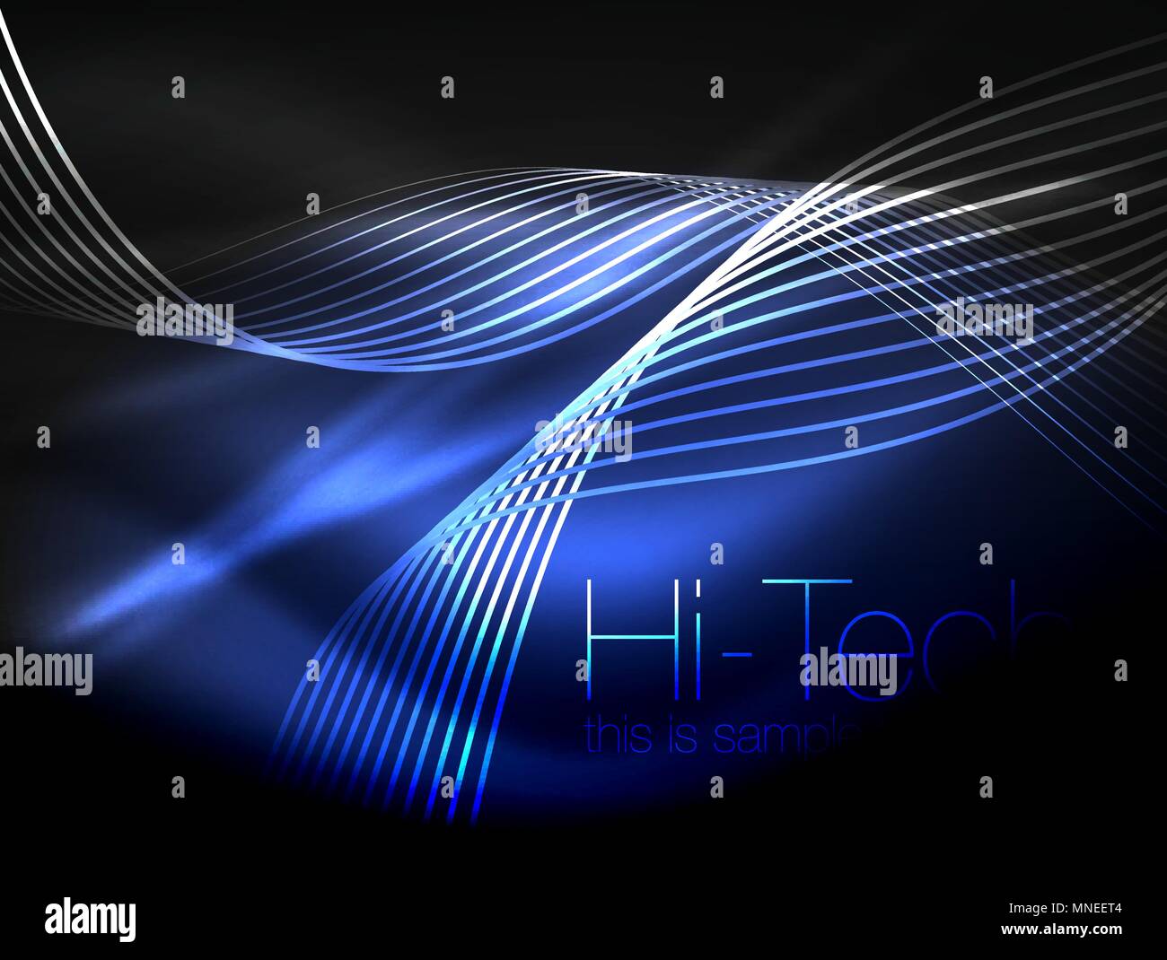 Elegant neon flowing stripes, smooth waves with light effects. Elegant ...