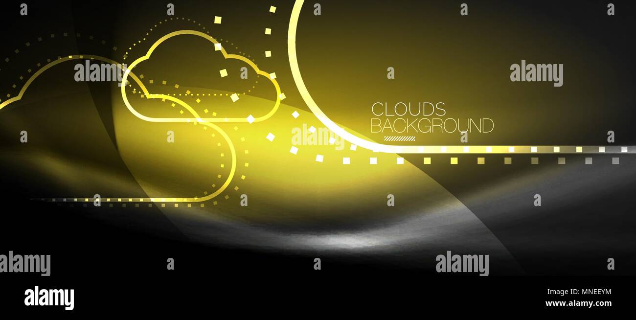 Vector cloud computing, storage concept. Vector cloud computing ...