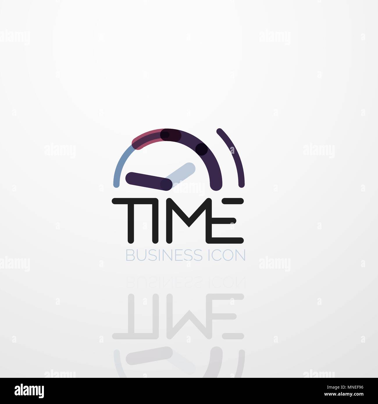 Vector abstract logo idea, time concept or clock business icon. Vector ...