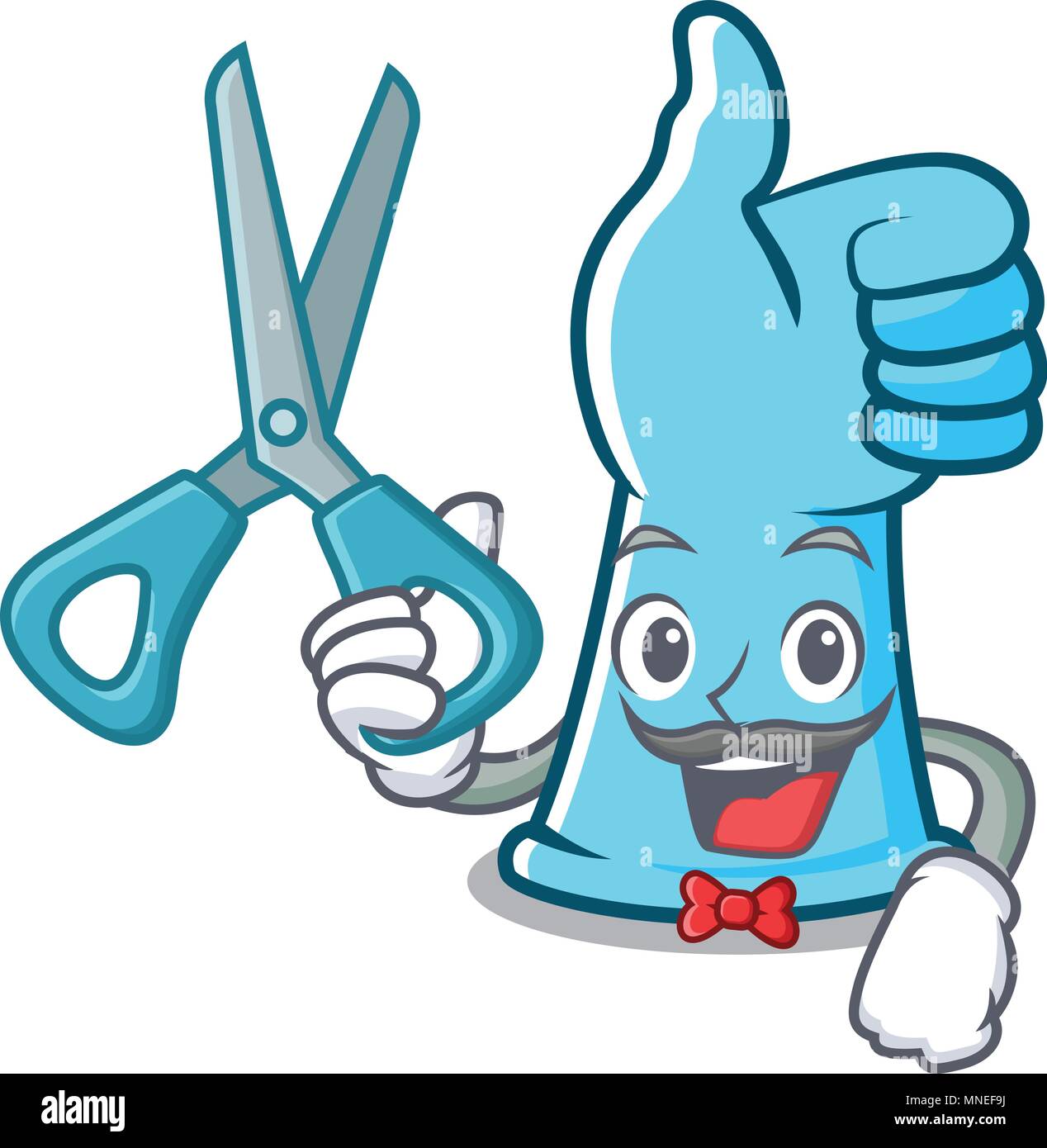Barber rubber gloves character cartoon Stock Vector Image & Art - Alamy