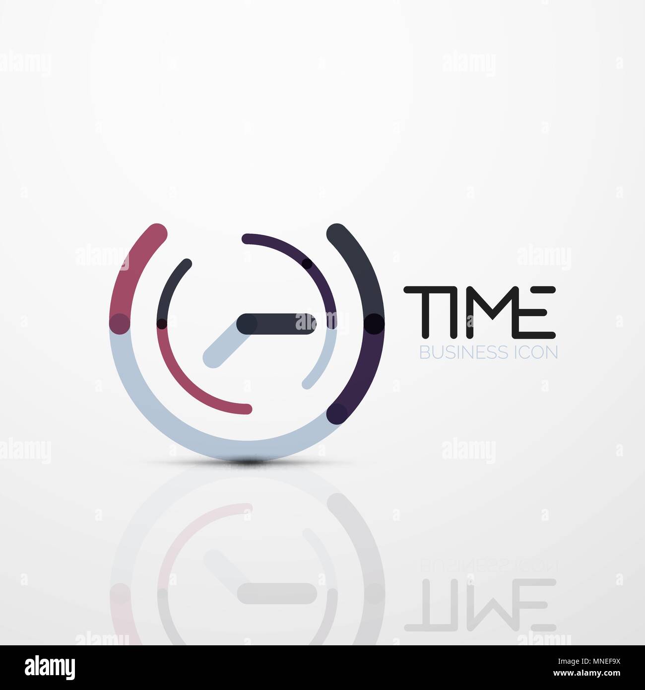 Vector abstract logo idea, time concept or clock business icon. Vector ...