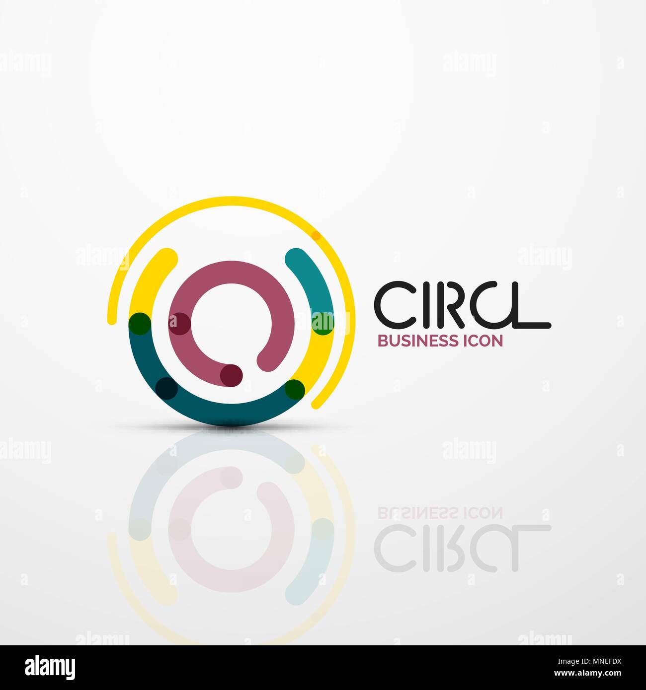 Abstract swirl lines symbol, circle logo icon. Abstract swirl lines ...