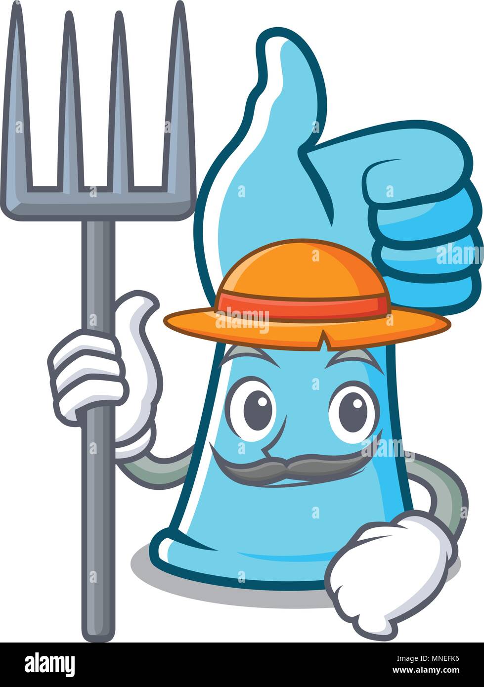 Farmer rubber gloves character cartoon Stock Vector Image & Art - Alamy