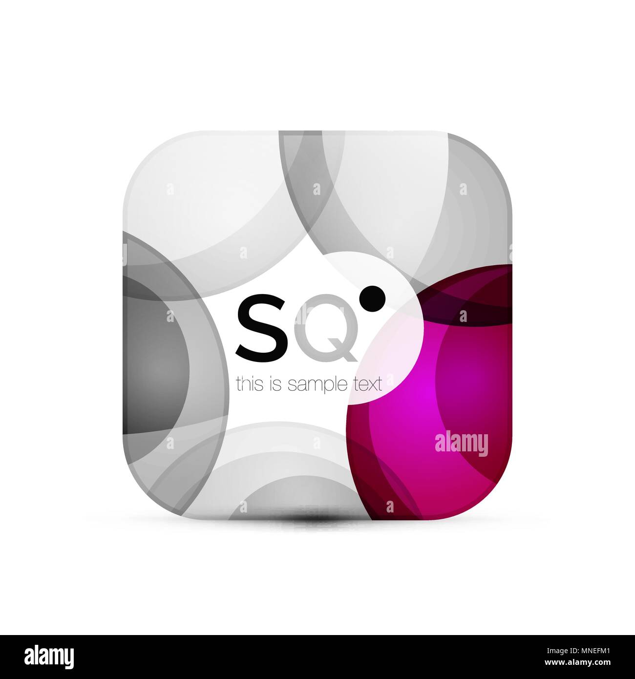 Vector square geometric abstract business emblem. Vector square ...