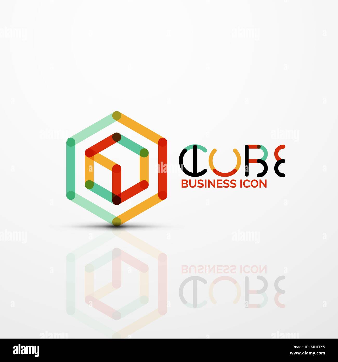 Cube idea concept logo, line. Cube idea concept logo, line design ...