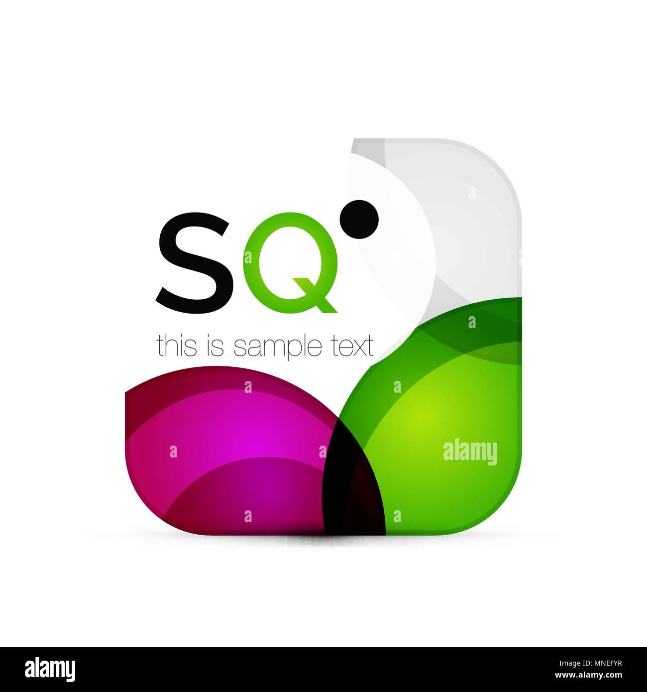 Vector square geometric abstract business emblem. Vector square ...