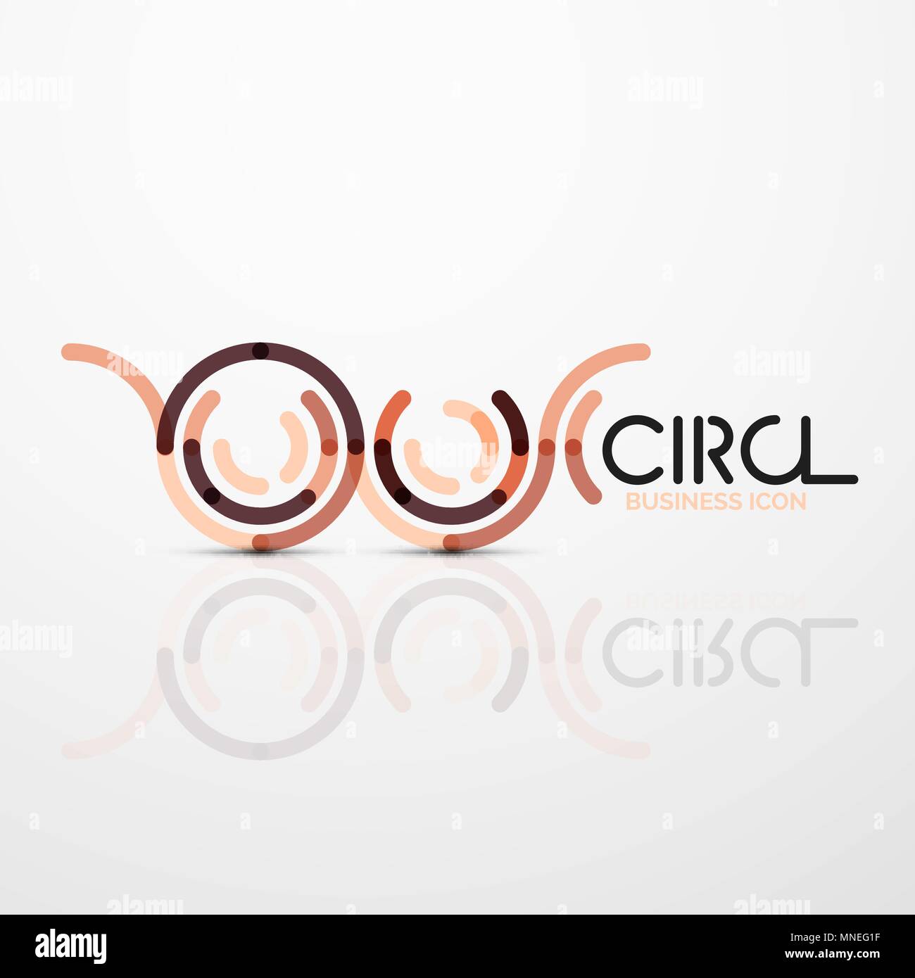 Abstract swirl lines symbol, circle logo icon. Abstract swirl lines ...