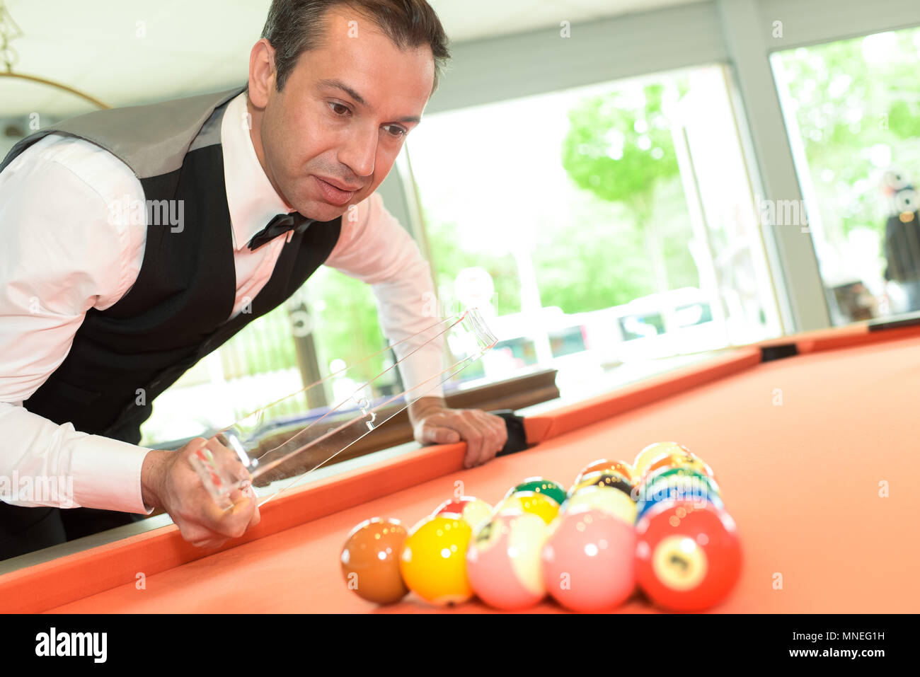 Billiard table lights hi-res stock photography and images - Alamy