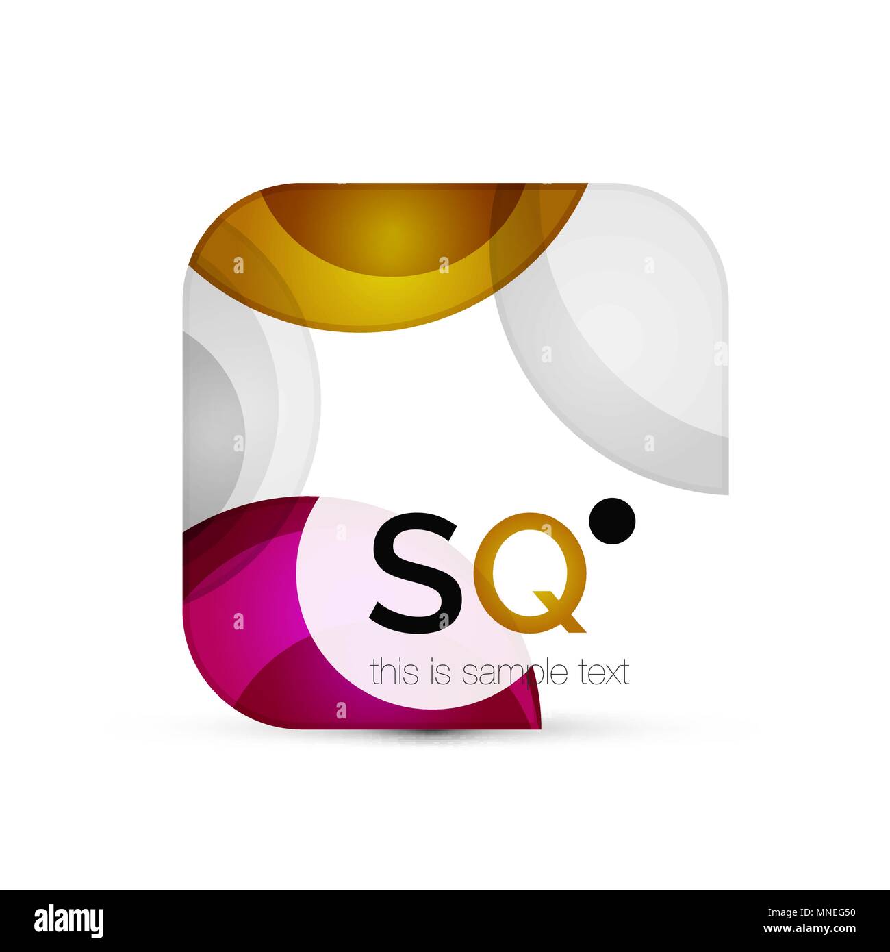 Vector square geometric abstract business emblem. Vector square ...