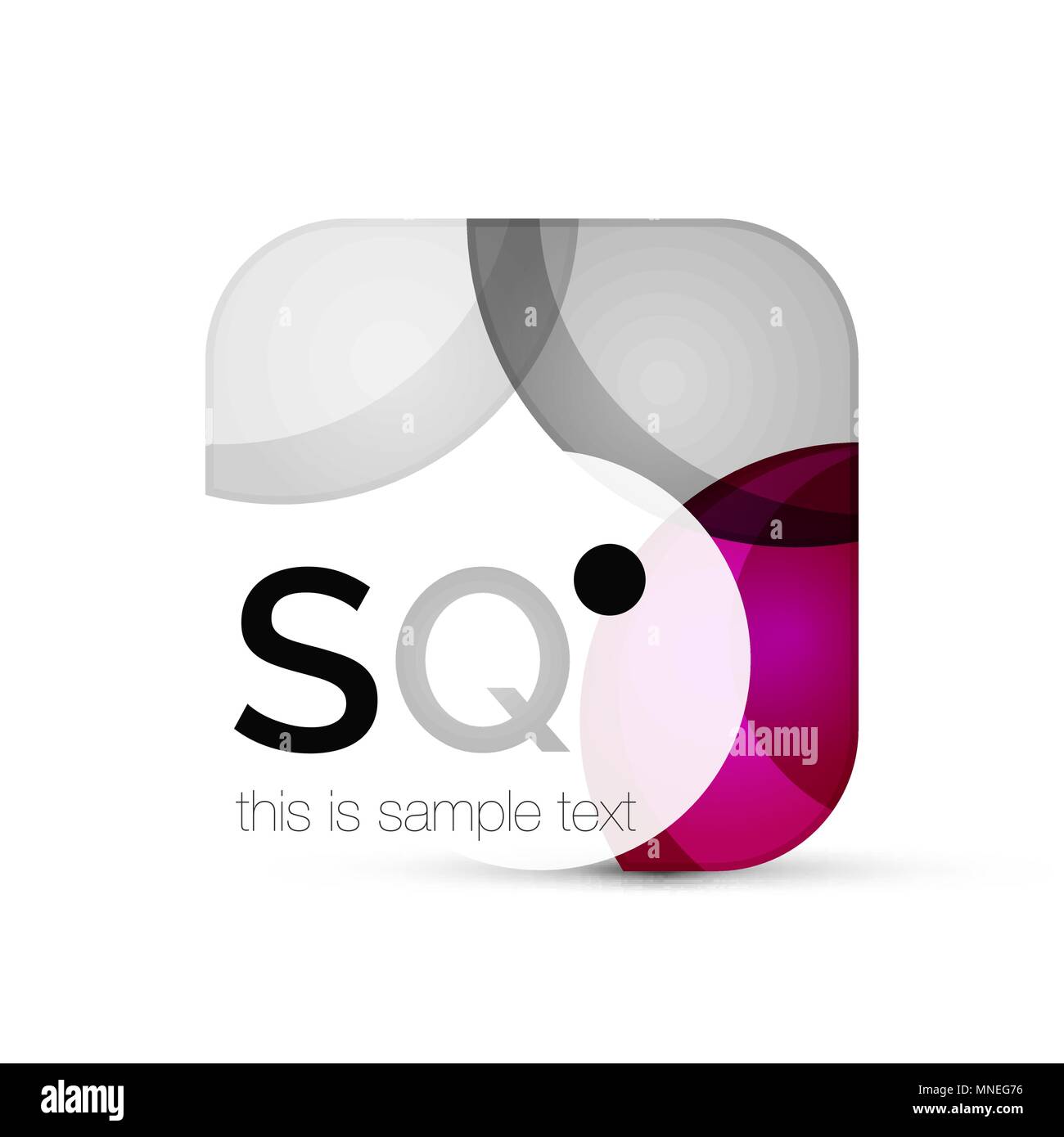 Vector square geometric abstract business emblem. Vector square ...