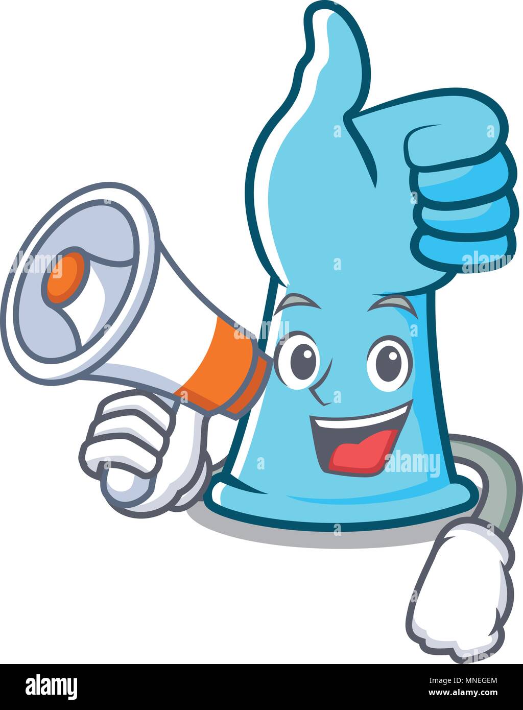 With megaphone rubber gloves character cartoon Stock Vector Image & Art ...