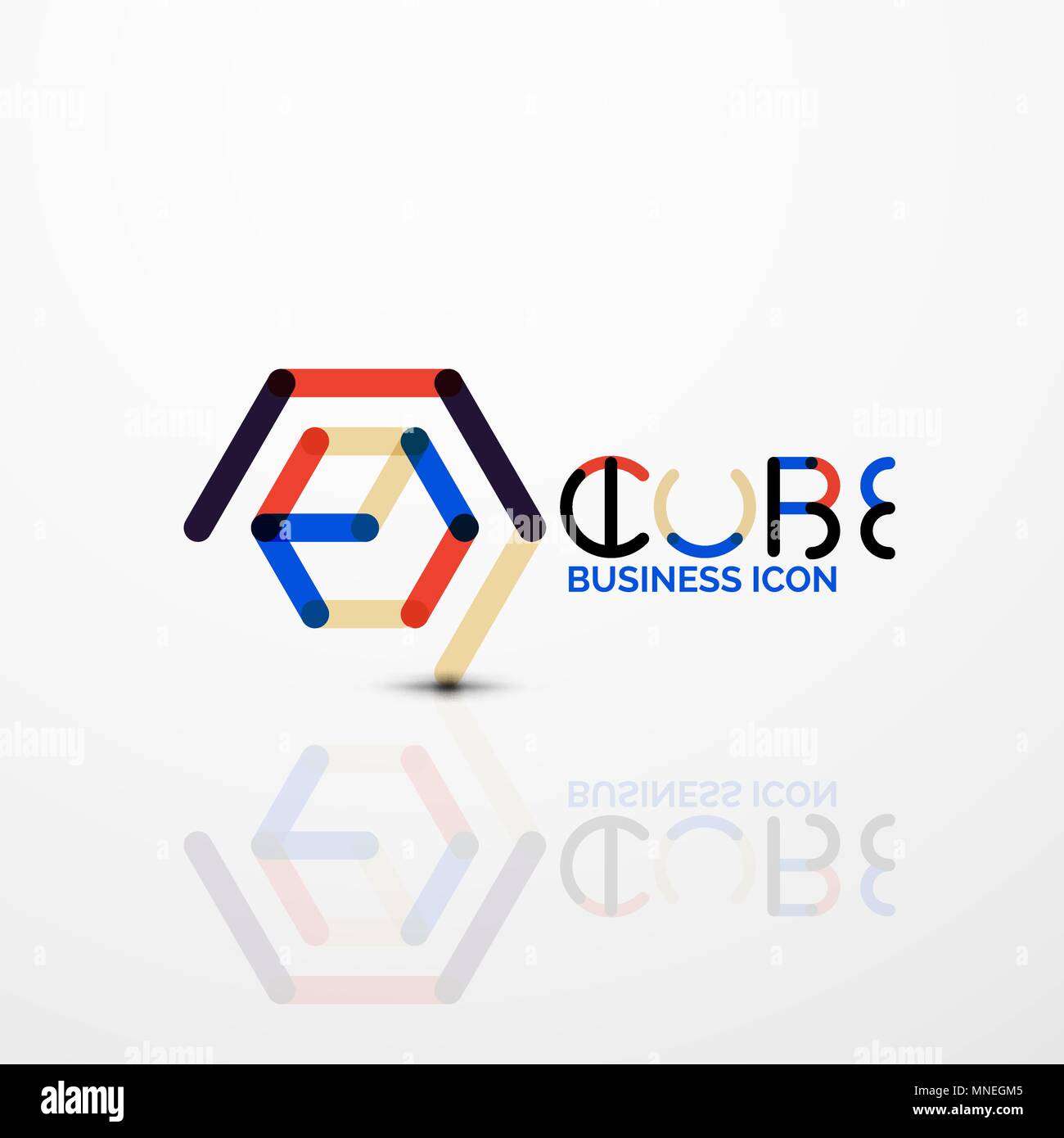 Cube idea concept logo, line. Cube idea concept logo, line design ...
