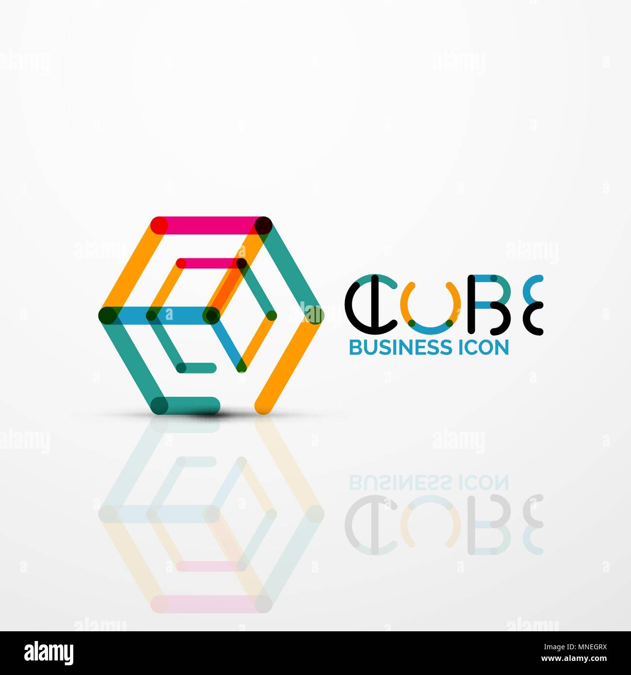 Cube idea concept logo, line. Cube idea concept logo, line design ...