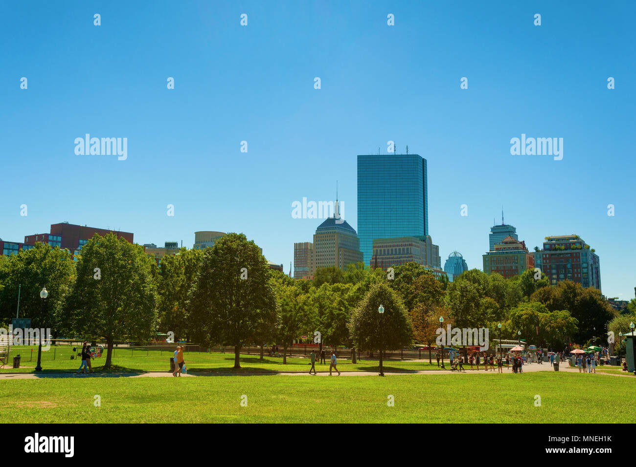 Boston, Massachusetts, USA - September 12, 2016: Boston Commons Park in ...