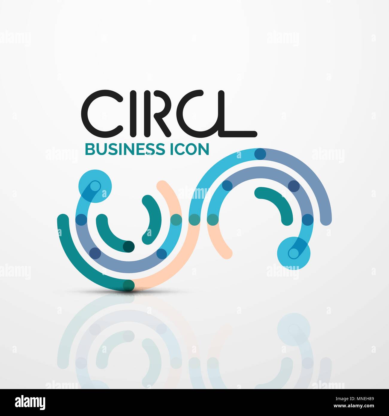 Abstract swirl lines symbol, circle logo icon. Abstract swirl lines ...
