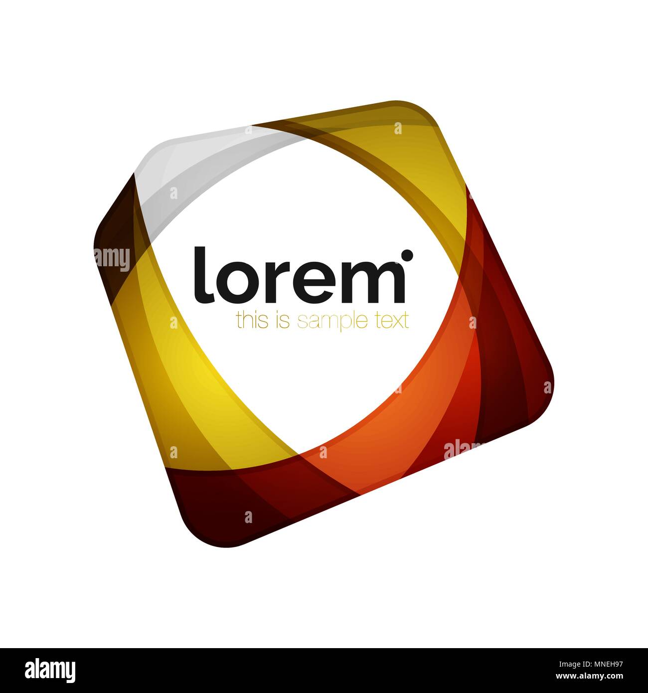 Clean professional business emblem, abstract transparent overlapping ...