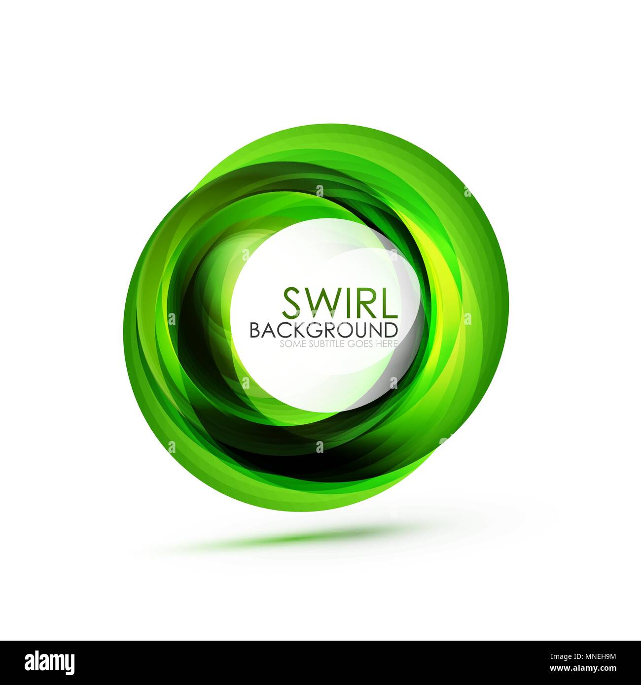 Abstract swirl banner, circle vector abstract background with copy space. Abstract green swirl ...