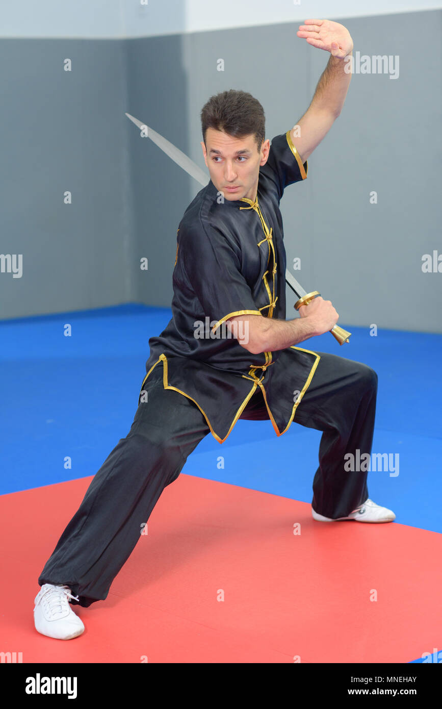 Japanese fighting stance Stock Photo - Alamy