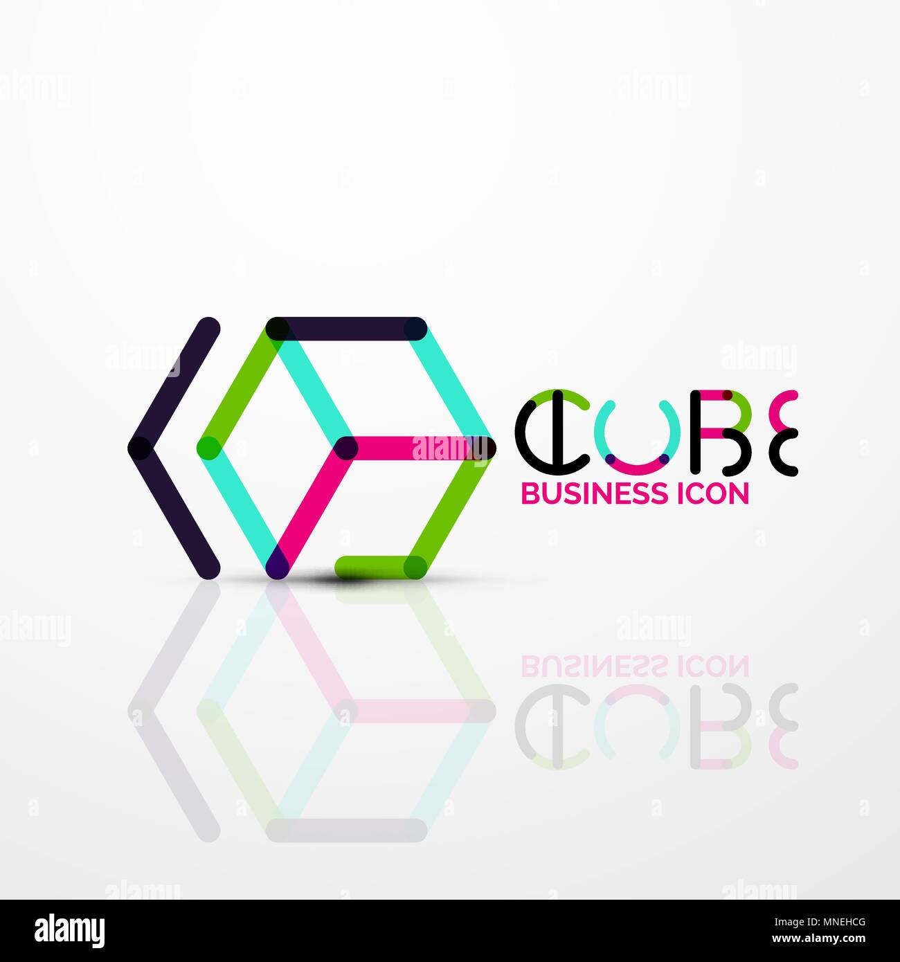 Cube idea concept logo, line. Cube idea concept logo, line design ...