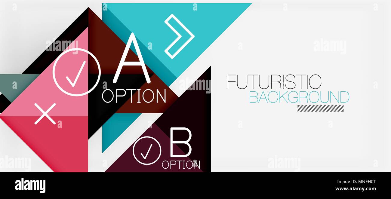 Minimalistic triangle modern banner design, geometric abstract background. Minimalistic triangle ...