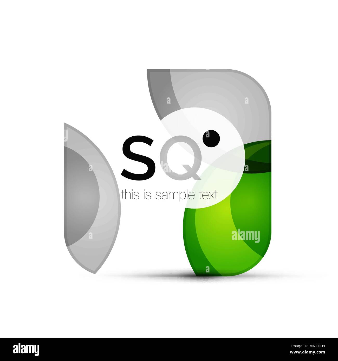 Vector square geometric abstract business emblem. Vector square ...