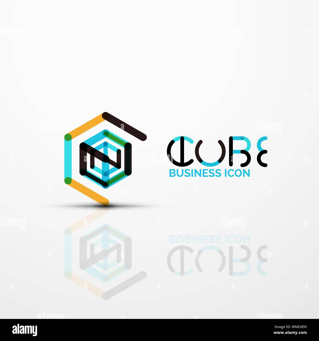 Cube idea concept logo, line. Cube idea concept logo, line design ...