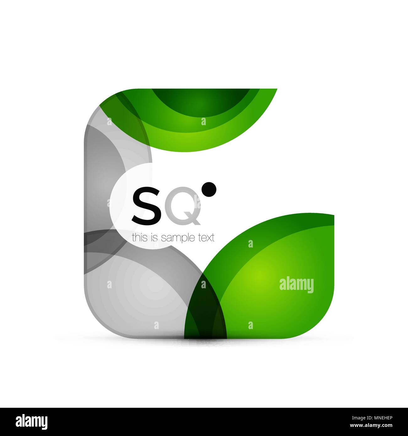 Vector square geometric abstract business emblem. Vector square ...